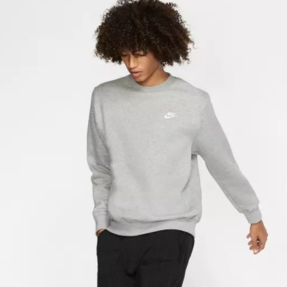 Nike | Sweaters | Mens Gray Nike Crewneck Sweatshirt Size Large Nwt ...